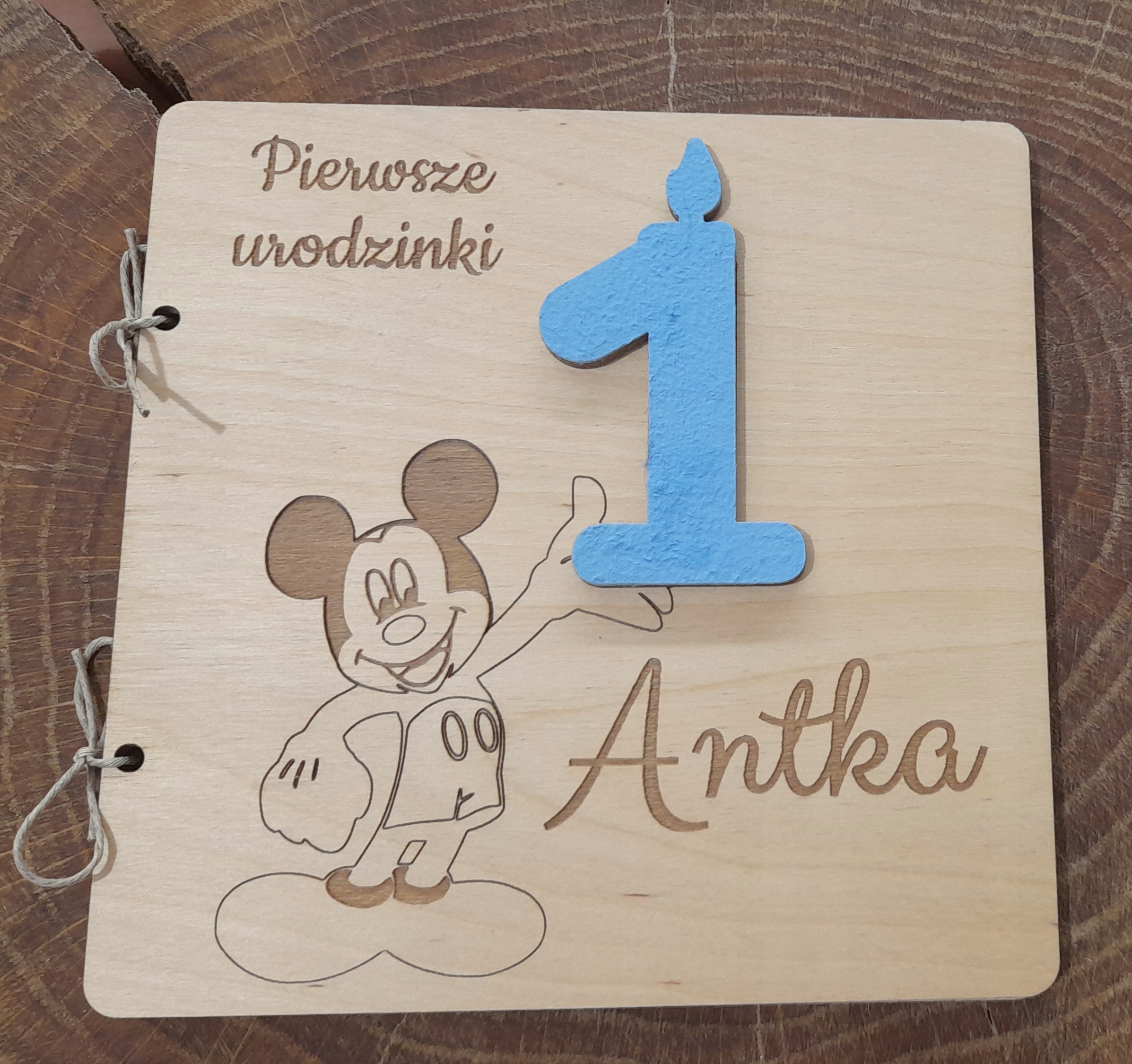 KARTKA DREWNIANA URODZINY ROCZEK prezent pamiątka • Cena, Opinie • Obrazki, ramki, odciski ...