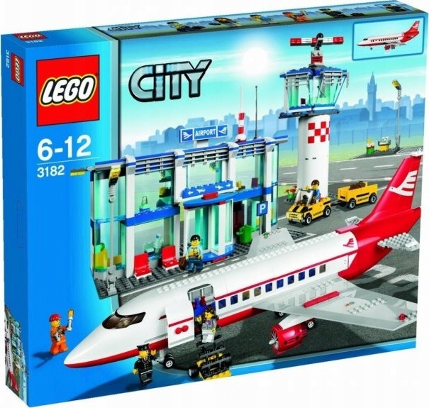 LEGO City Lotnisko 3182 Samolot Pasażerski 13402551733 - Allegro.pl
