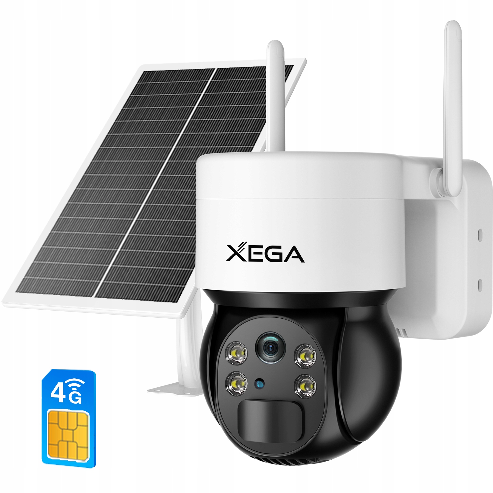 KAMERA SOLARNA ZEWNĘTRZNA OBROTOWA NA KARTĘ SIM GSM 3G 4G LTE SIM 2K ...