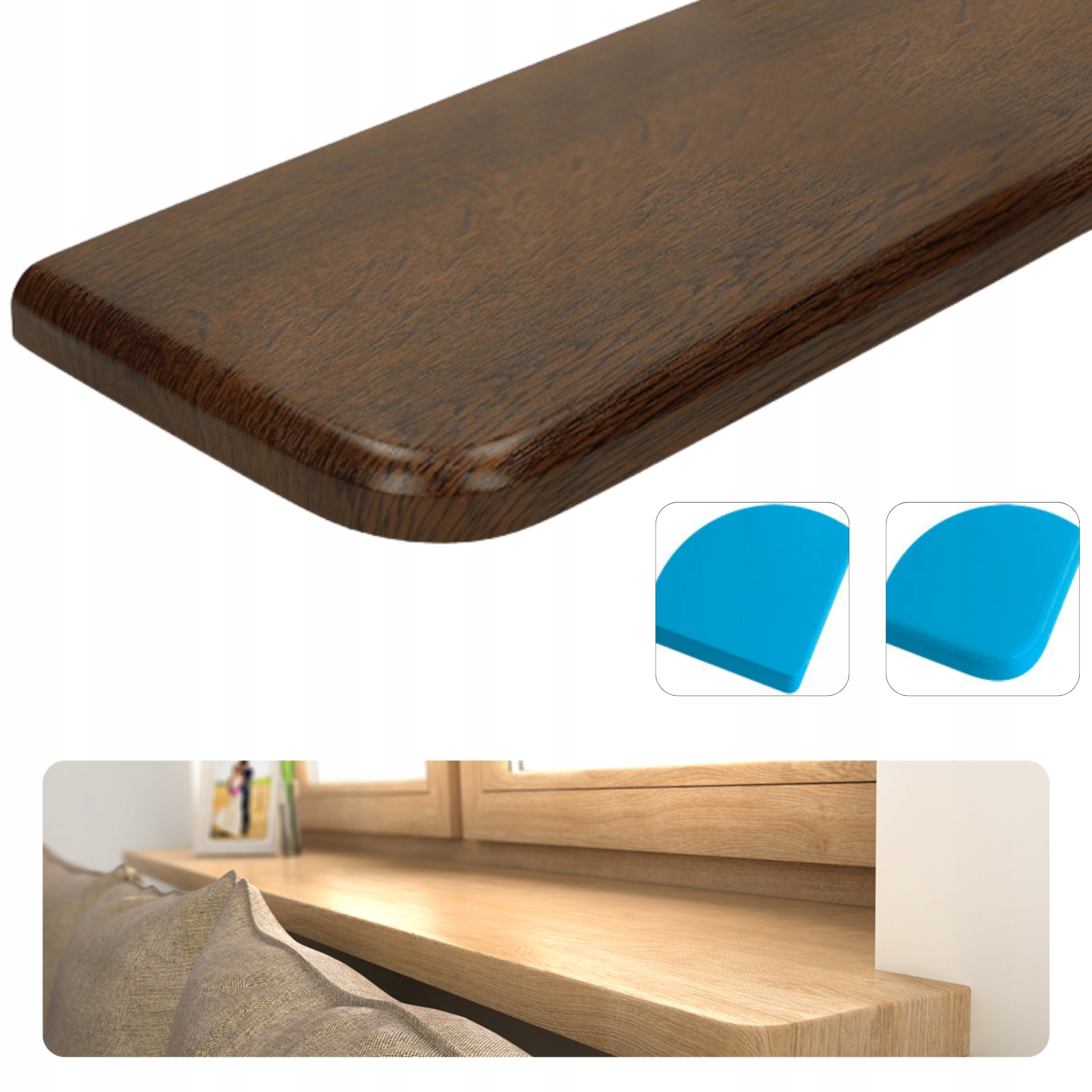 PARAPET MDF LAMINOWANY WEWNĘTRZNY DO DOMU POKOJU PARAPETY ORZECH GR. 2 ...