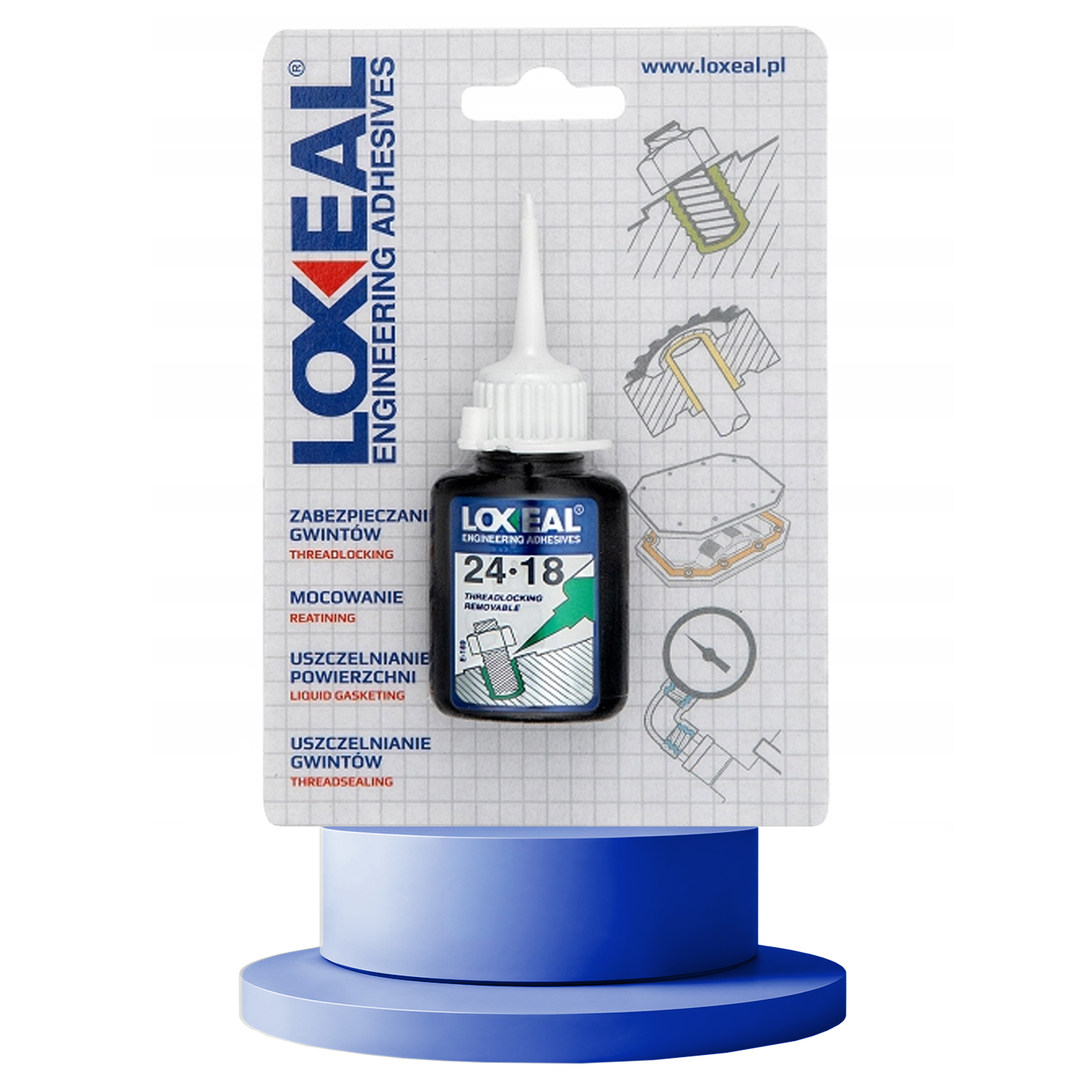 KLEJ DO GWINTÓW DO MAŁYCH ŚRUB LOXEAL 24-18 ŁATWO DEMONTOWALNY 10 ml 5905722081427 za 30.75PLN z ...