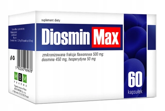 Diosmin Max kapsułki 60 szt. diosmina hesperydyna (5907694910569 ...