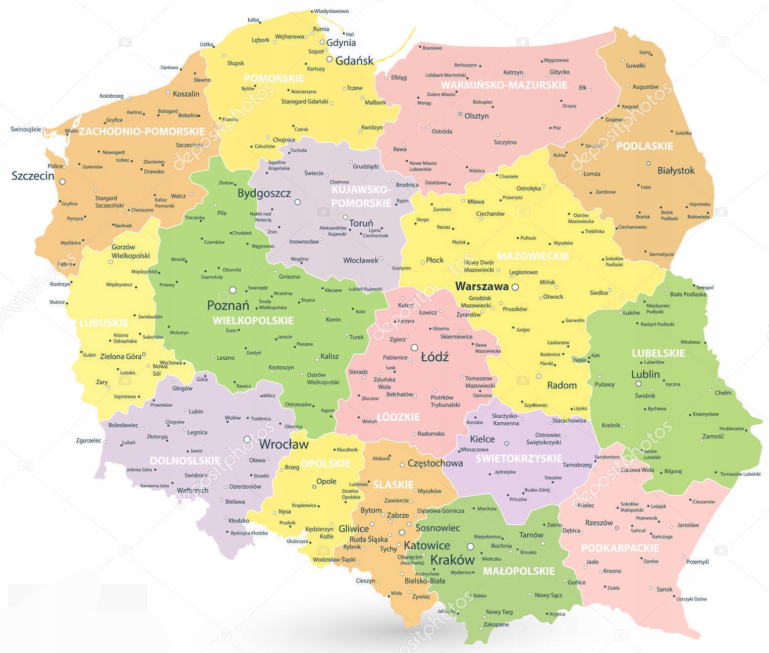 Mapa obraz korkowy Polski - 90x90cm - dużo wzorów • Cena, Opinie ...