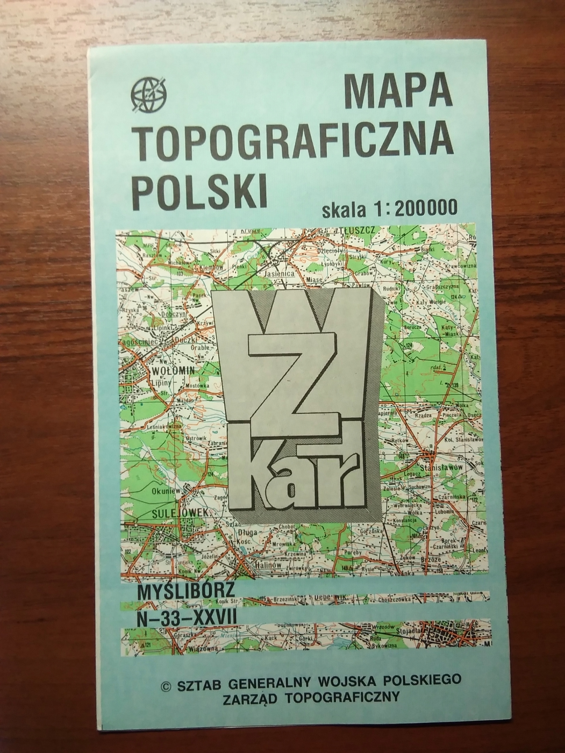 MYŚLIBÓRZ mapa topograficzna 1991 r. (3) 12341558397 - Allegro.pl