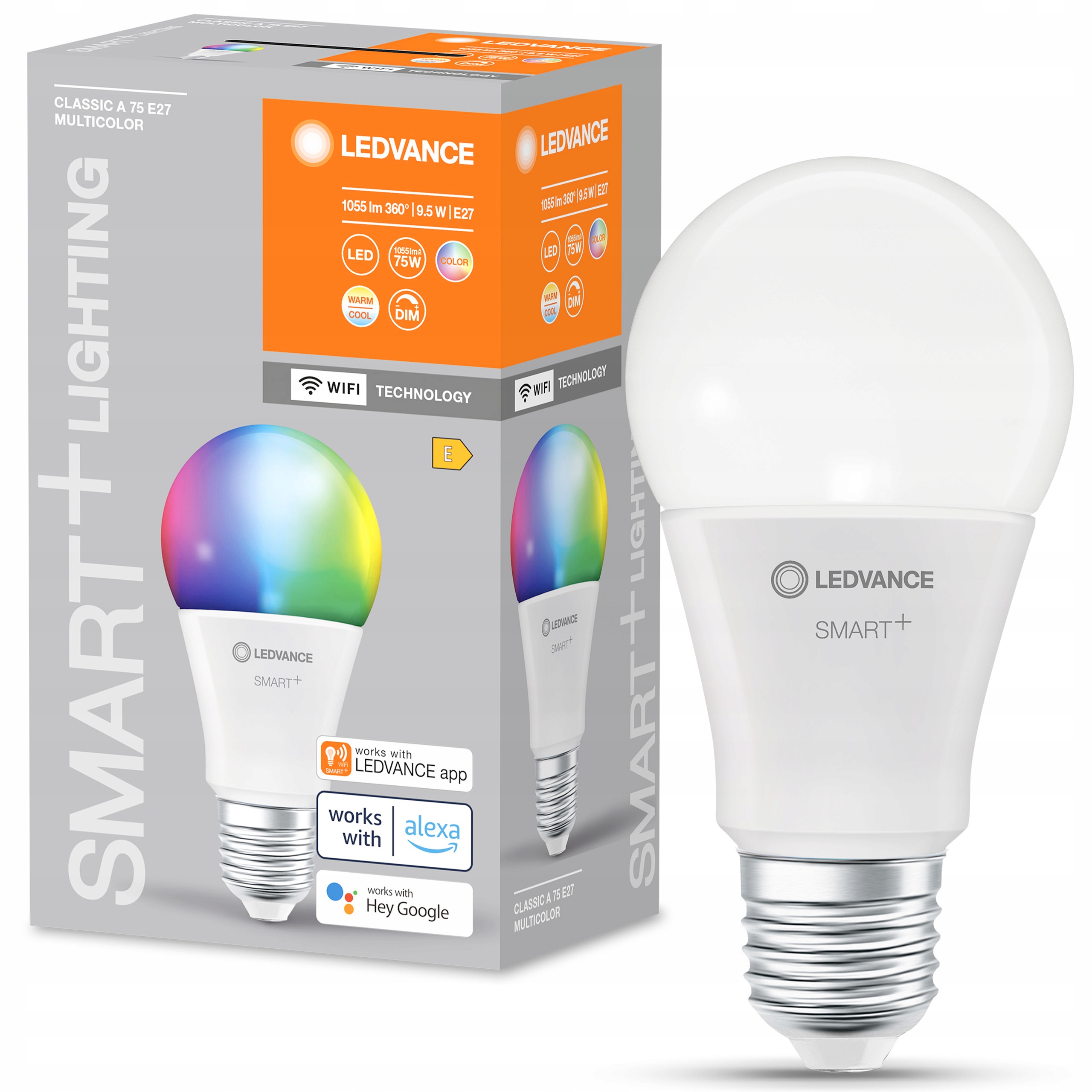 LEDVANCE LED žárovka E27 9,5W = 75W RGB SMART+ WIFI za 510.00CZK - Allegro