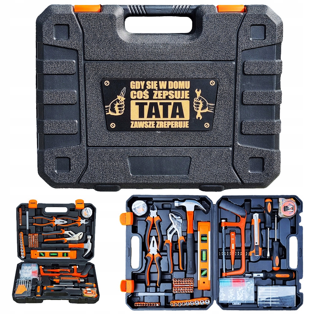ZESTAW NARZĘDZI 180el. DLA TATY prezent na Dzień Ojca Święta 18-99 ...
