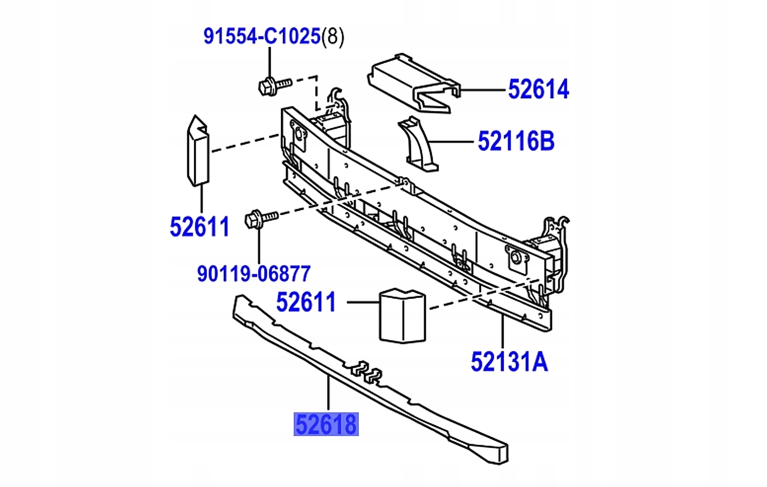 RAV4 05-08 ABSORBER STYROPIAN BELKA ZDERZAK PRZÓD A52618-42010 za 293 ...