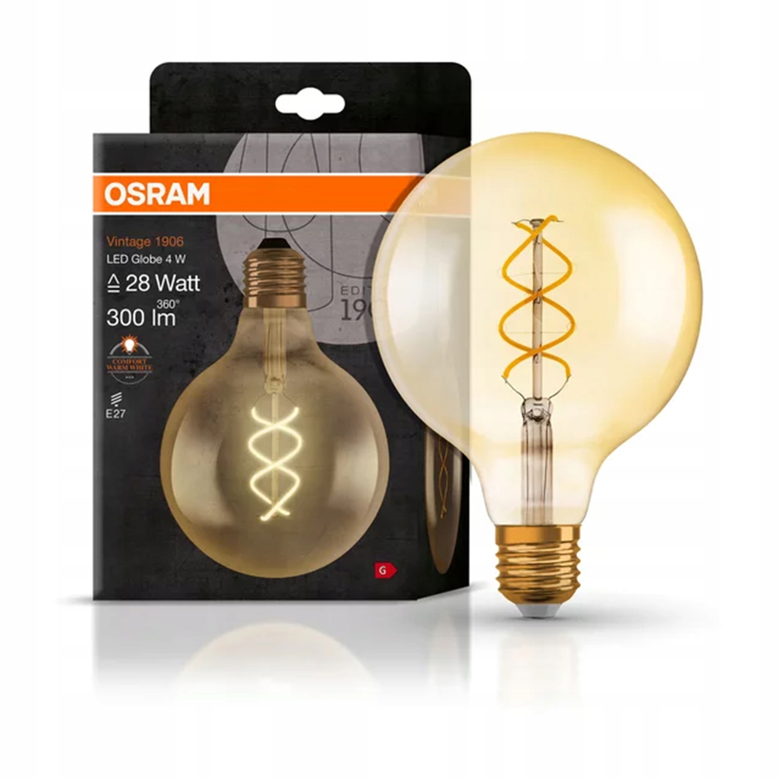 Żarówka LED E27 4W 820 VINTAGE GLOBE SPIRAL OSRAM (4058075092136) • Cena, Opinie • Źródła ...