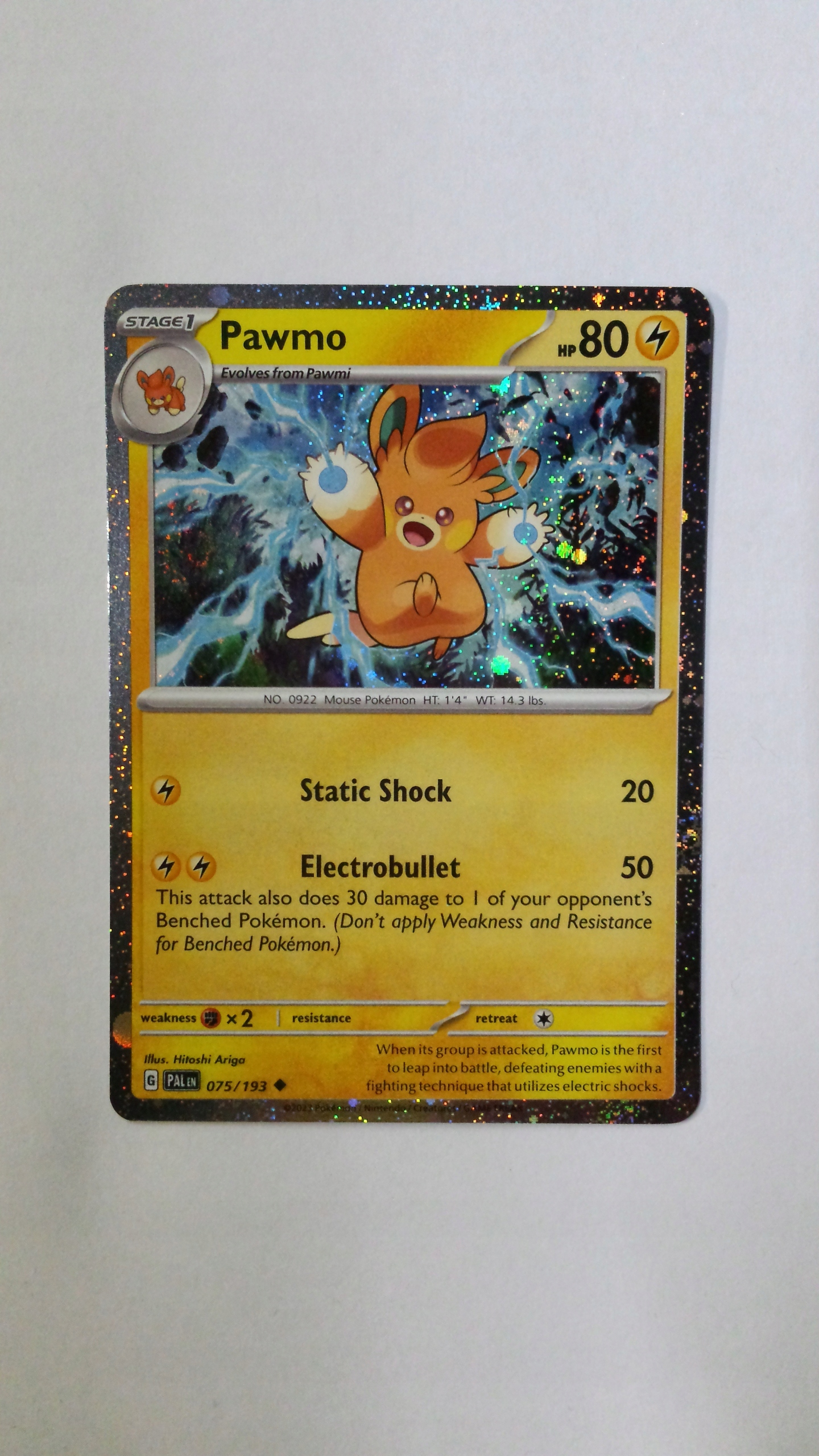 Pawmo (PAL 075) - 75/193 - Holo Promo - Paldea Evolved - Stan: Używany ...