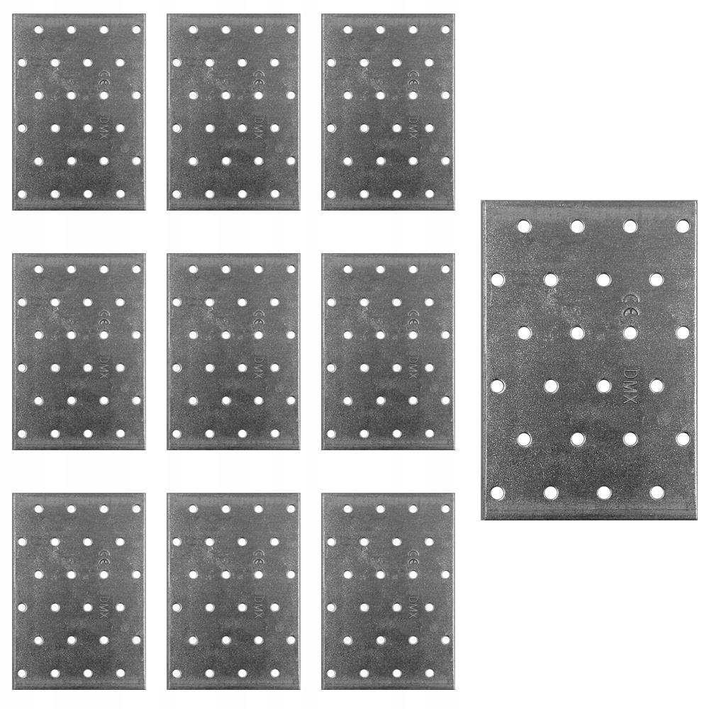 PP33 PŁYTKA PERFOROWANA ŁĄCZNIK CIESIELSKI 80x120x2 10szt PŁASKOWNIK ...