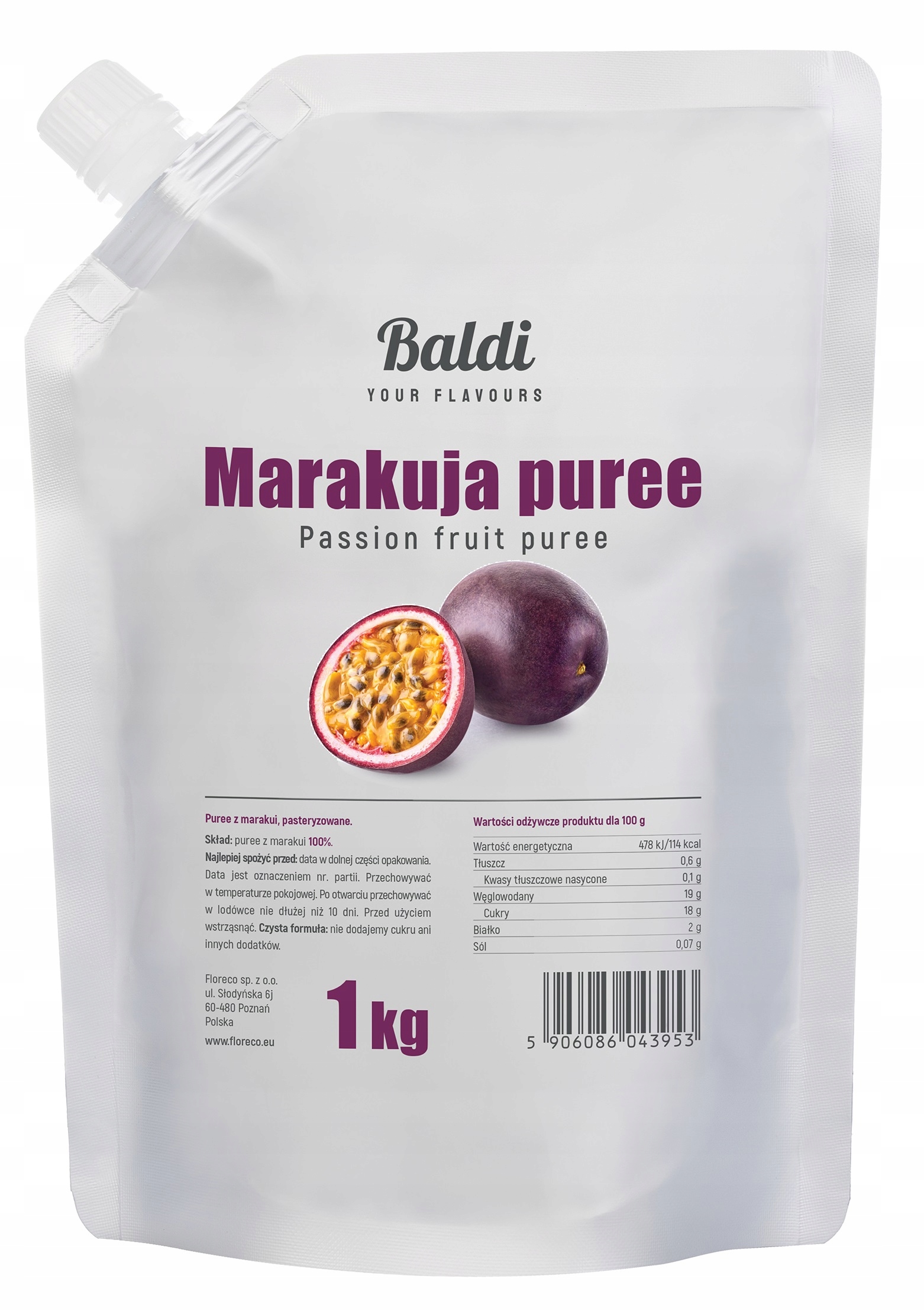 Marakuja pulpa Baldi 1kg (05906086043953) • Cena, Opinie • Przeciery i ...