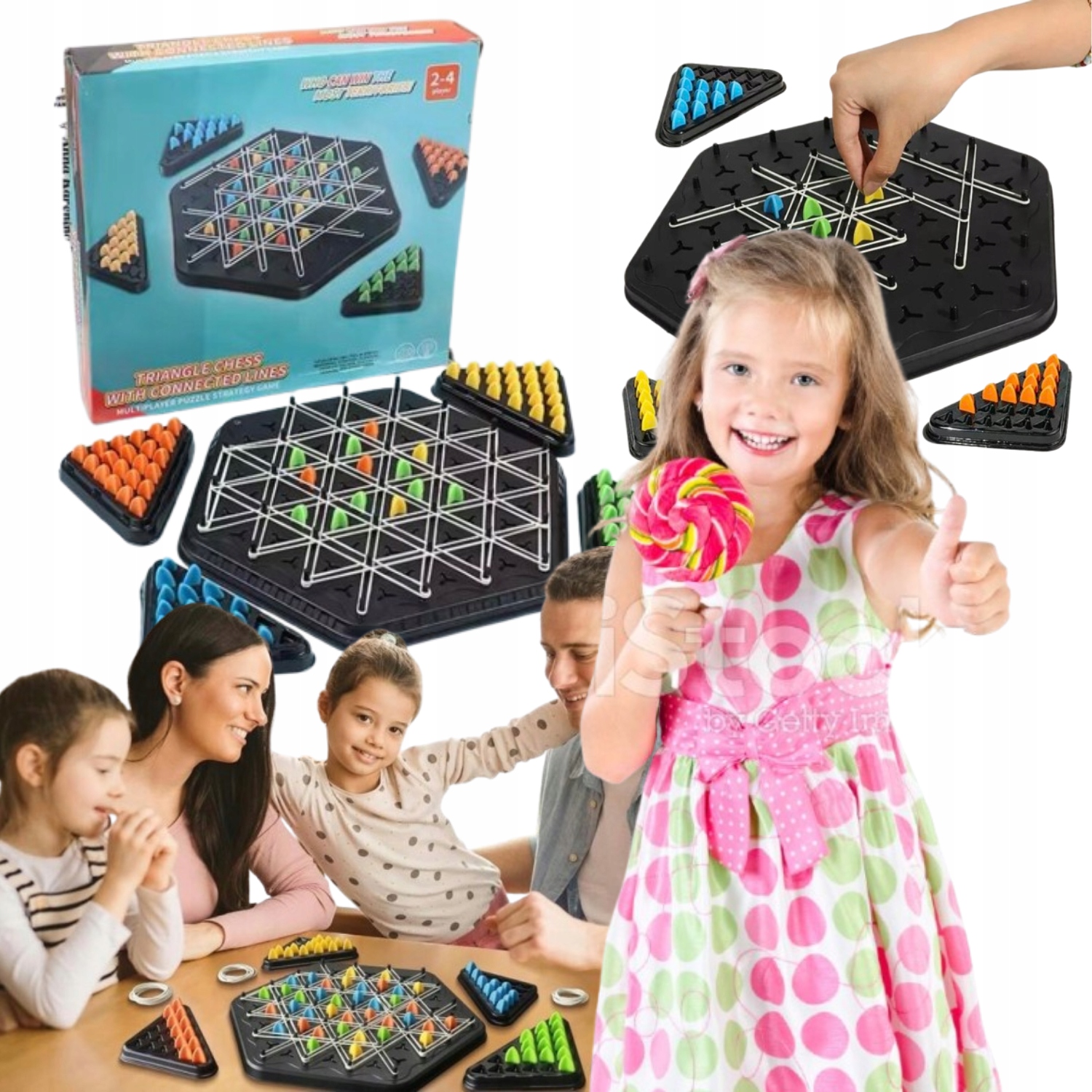 GRA RODZINNA W TRÓJKĄTY LOGICZNA STRATEGICZNA TRIGGLE SZACHY CHAIN GAME ...