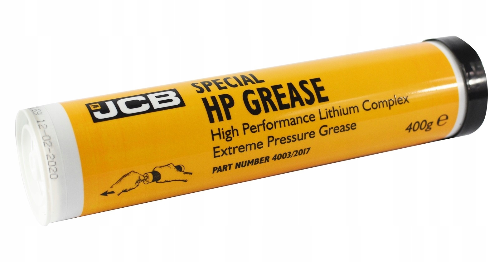 MAZIVO JCB SPECIAL HP GREASE 400G ORIGINÁL KARTUŠE TUBA VAZELÍNA ...