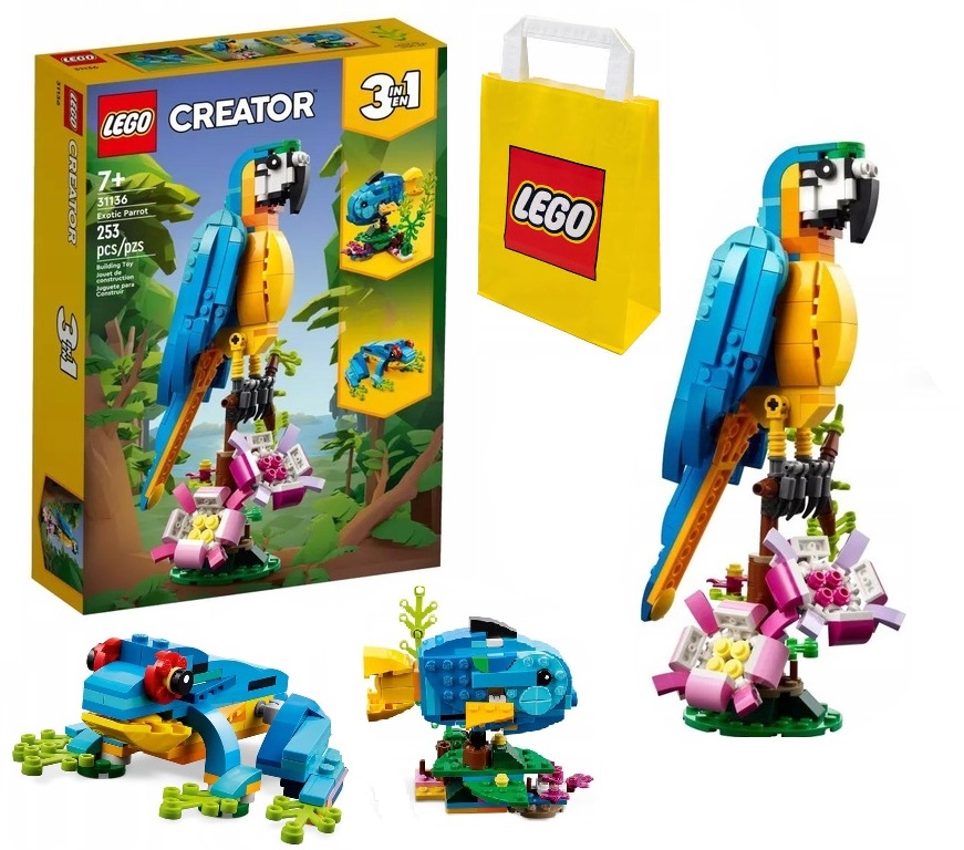 LEGO Creator 42552188 LEGO Creator 311136 Egzotyczna Papuga 3w1 Żaba ...
