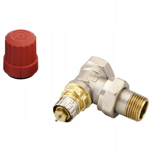 Zawór termostatyczny kątowy Danfoss Ra-n 1/2 cala (5702420095967) • Cena, Opinie • Głowice ...