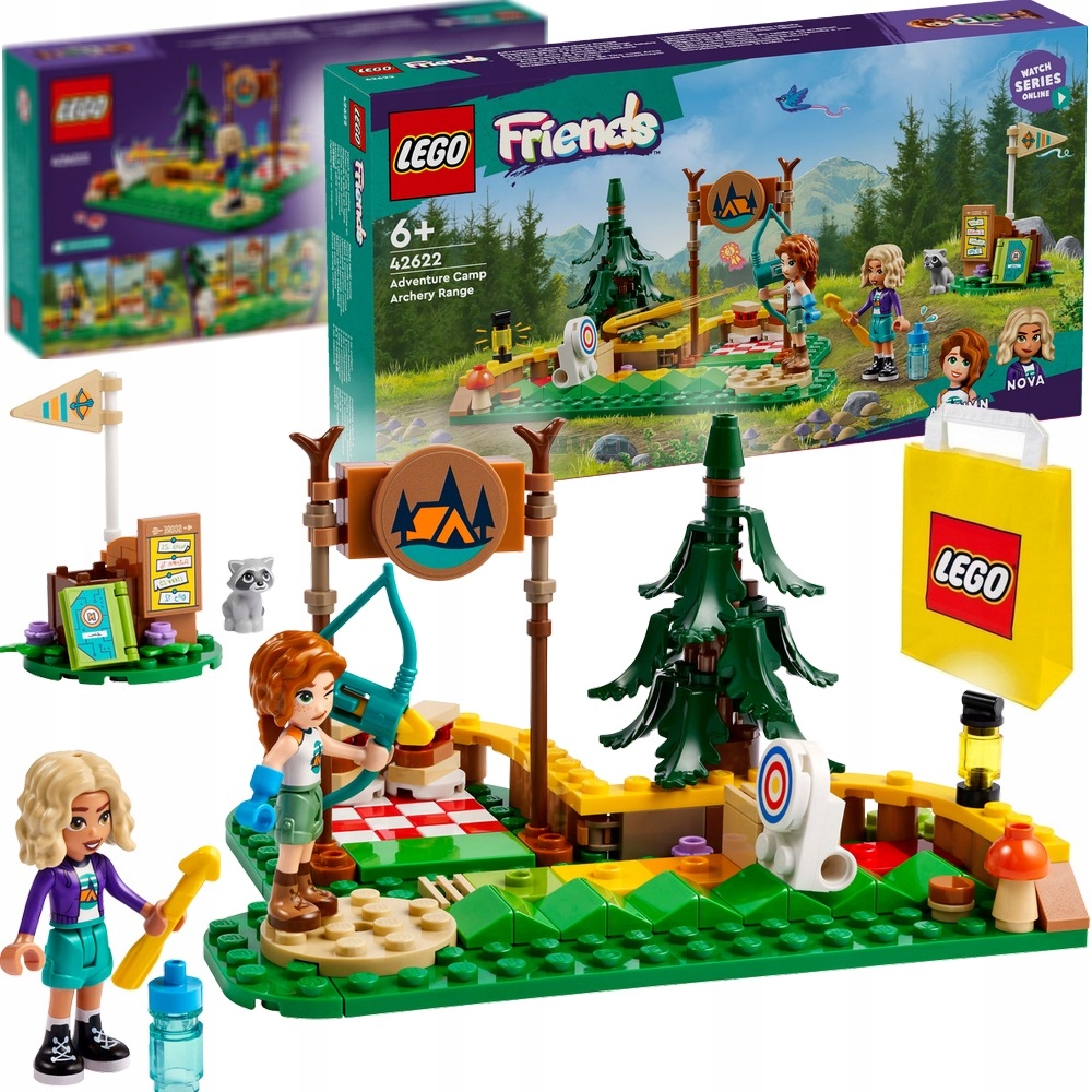 LEGO FRIENDS 42622 Strzelnica na obozie łuczniczym Laleczki Zestaw ...