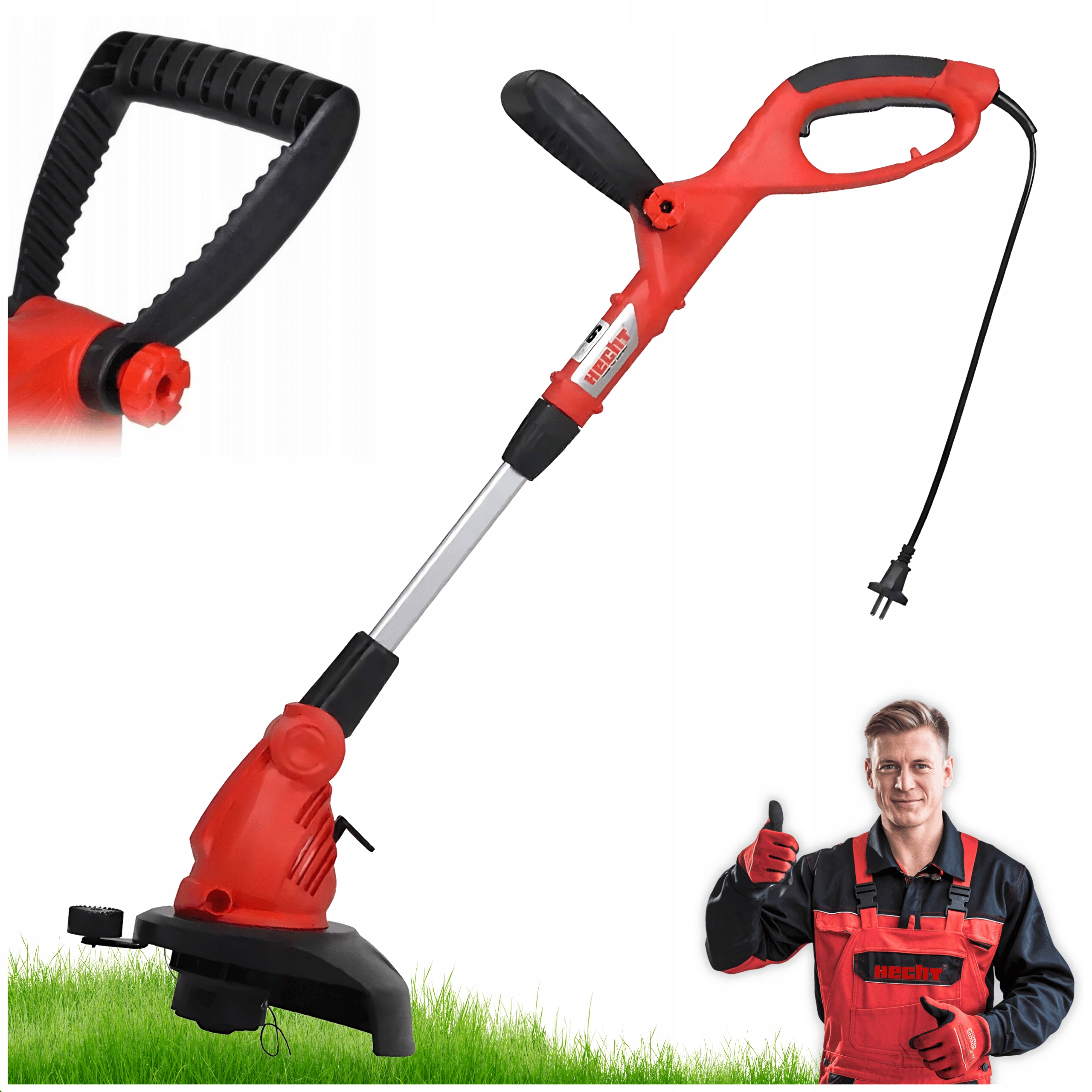 WYKASZARKA PODKASZARKA KOSA ELEKTRYCZNA DO TRAWY HECHT 5000 LEKKA MOC 550W (8595614914550 ...