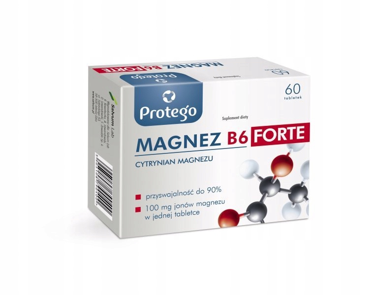 Protego Magnez B6 Forte cytrynian magnezu 60 tabletek (5905108790400) • Cena, Opinie • Pamięć ...