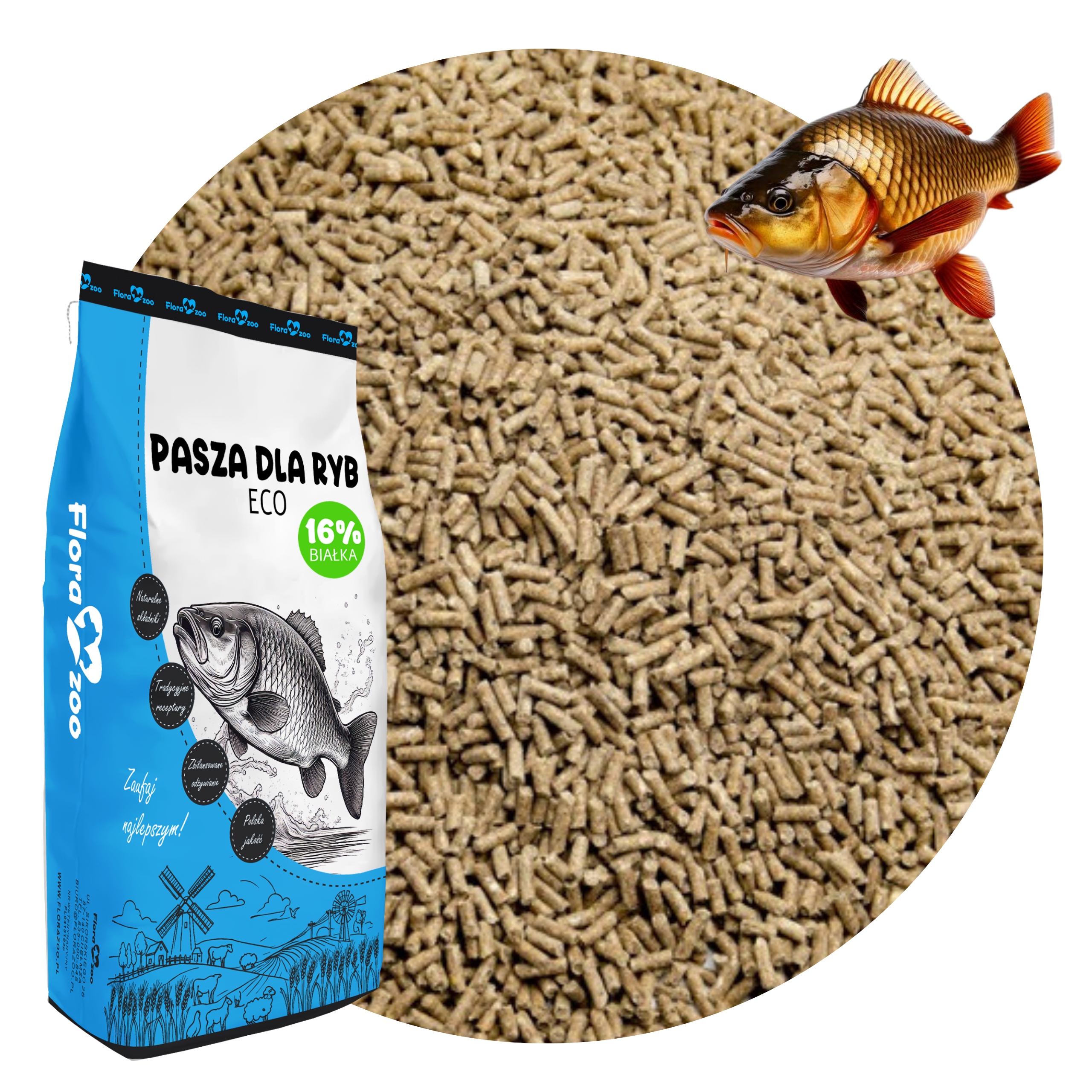 PASZA KARMA POKARM GRANULAT DLA RYB KARPI KARASI ECO (5905602160518) • Cena, Opinie • Pokarmy ...