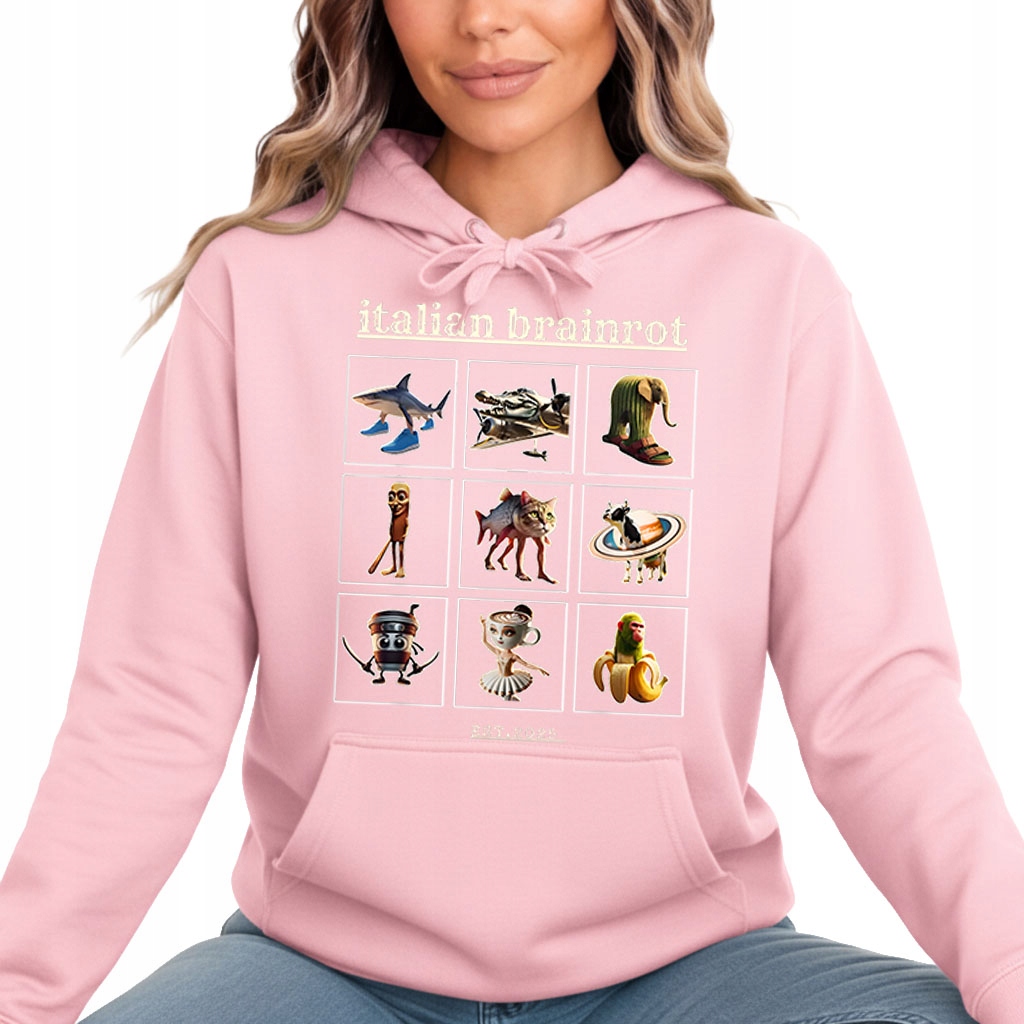 TALIANSKA BRAINROTOVÁ MIKINA TRALALERO TRALALA MEME BOMBARDIRO DÁMSKA L ...