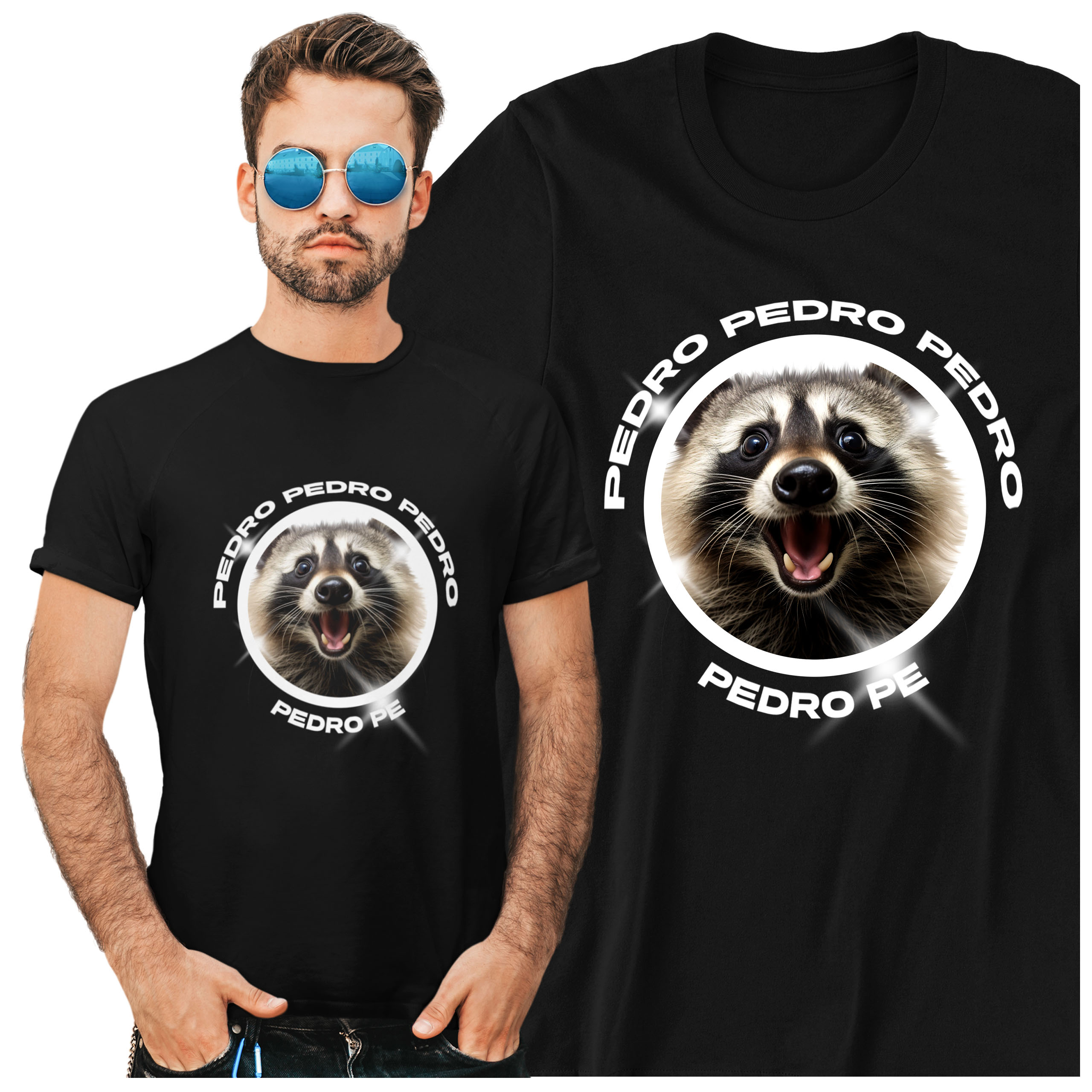 PEDRO PEDRO PEDRO PE KOSZULKA Z SZOPEM VIRAL PIOSENKA RACOON TIK TIK ...