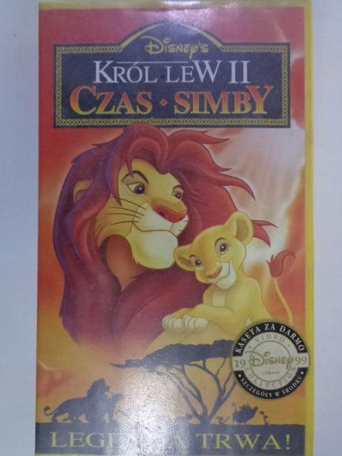 Król Lew 2 Czas Simby kaseta wideo 13486881863 - Sklepy, Opinie, Ceny w ...