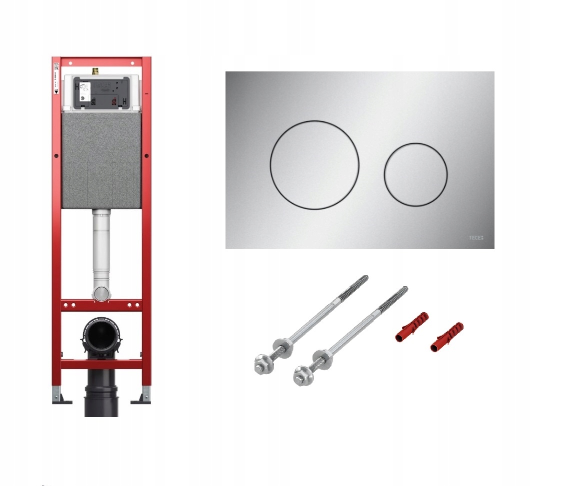 TECE STELAŻ PODTYNKOWY WC SLIM 32CM ZESTAW PRZYCISK LOOP CHROM 3W1 ...