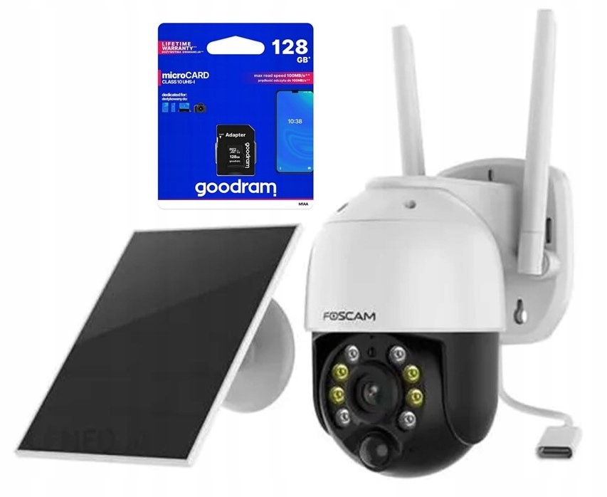Kamera Foscam B4 4 Mp Wifi Akumulator Panel Solarny Karta Goodram