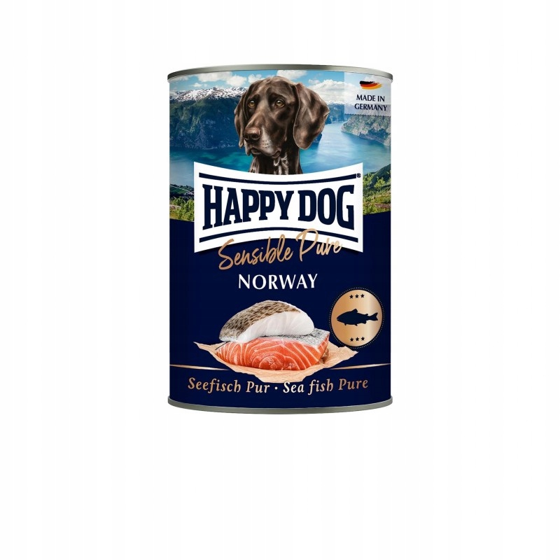 Happy Dog nedves kutyaeledel Sensible Pure Norway 400g Halak 100% ...