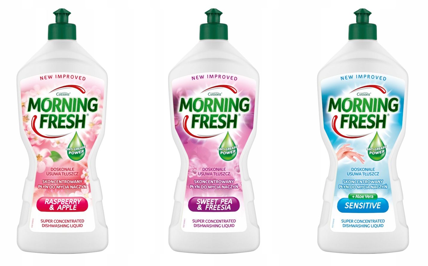 MORNING FRESH MIX PŁYNÓW DO MYCIA NACZYŃ 3x 900ml 12702997163 - Allegro.pl