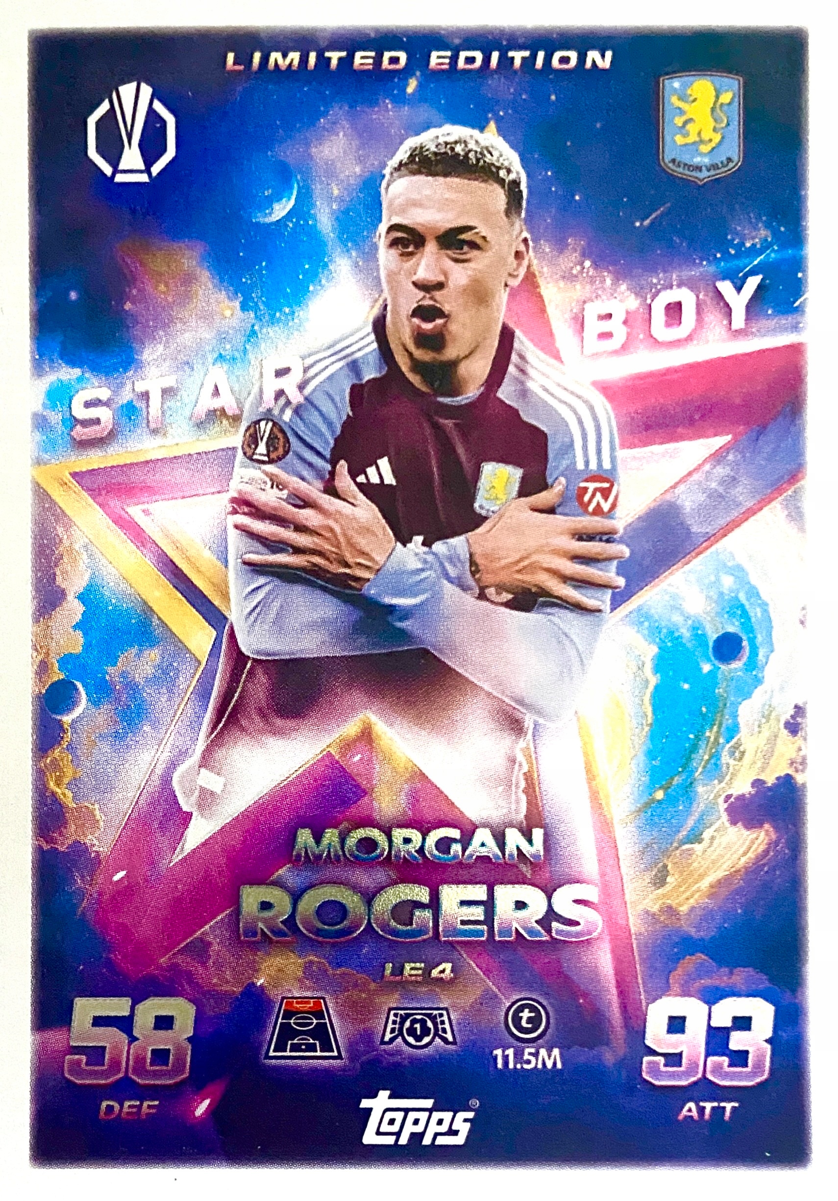 MATCH ATTAX UCL 2025/26 2026 STAR BOY LIMITED LE4 MORGAN ROGERS ASTON VILLA • Cena, Opinie - Allegro