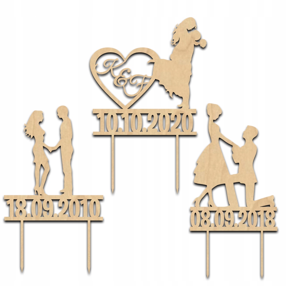 3 Toppery na Tort weselny HISTORIA WASZEJ MIŁOŚCI 13908619920 - Allegro.pl