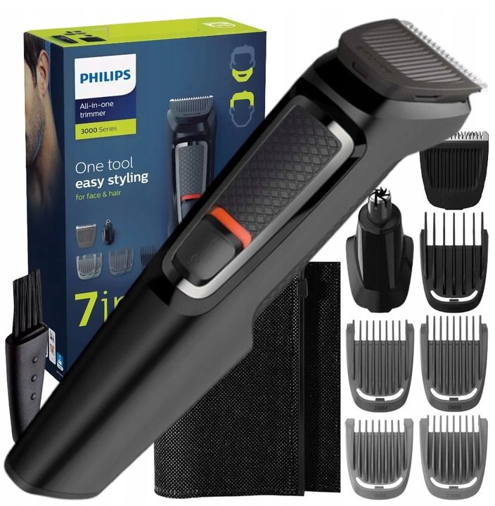 TRYMER PHILIPS MASZYNKA DO STRZYŻENIA WŁOSÓW ZAROSTU BRODY NOSA GOLARKA ...