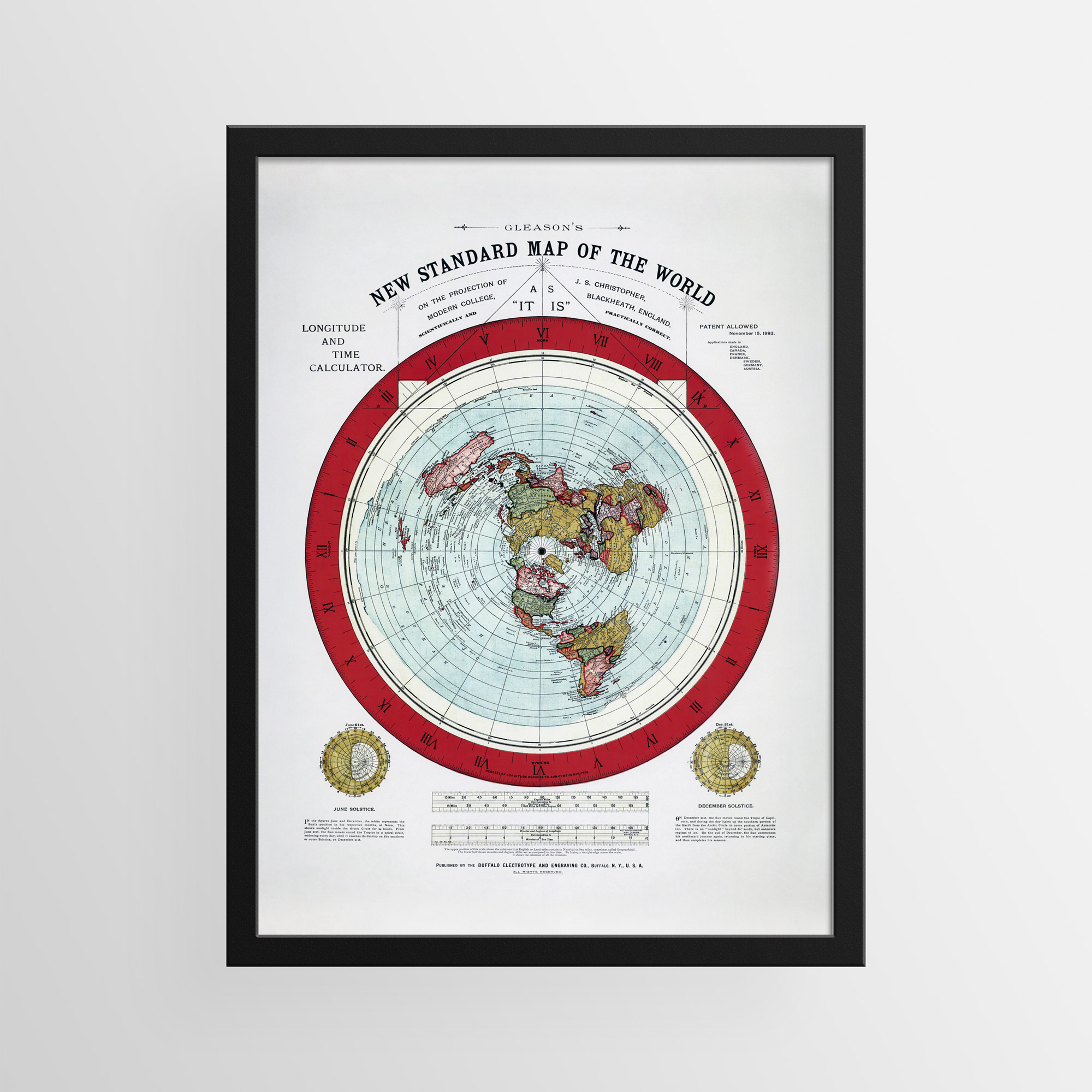 Płaska ziemia Mapa Świata / New standard map of the world Gleason ... Płaska ziemia Mapa Świata / New standard map of the world Gleason ...