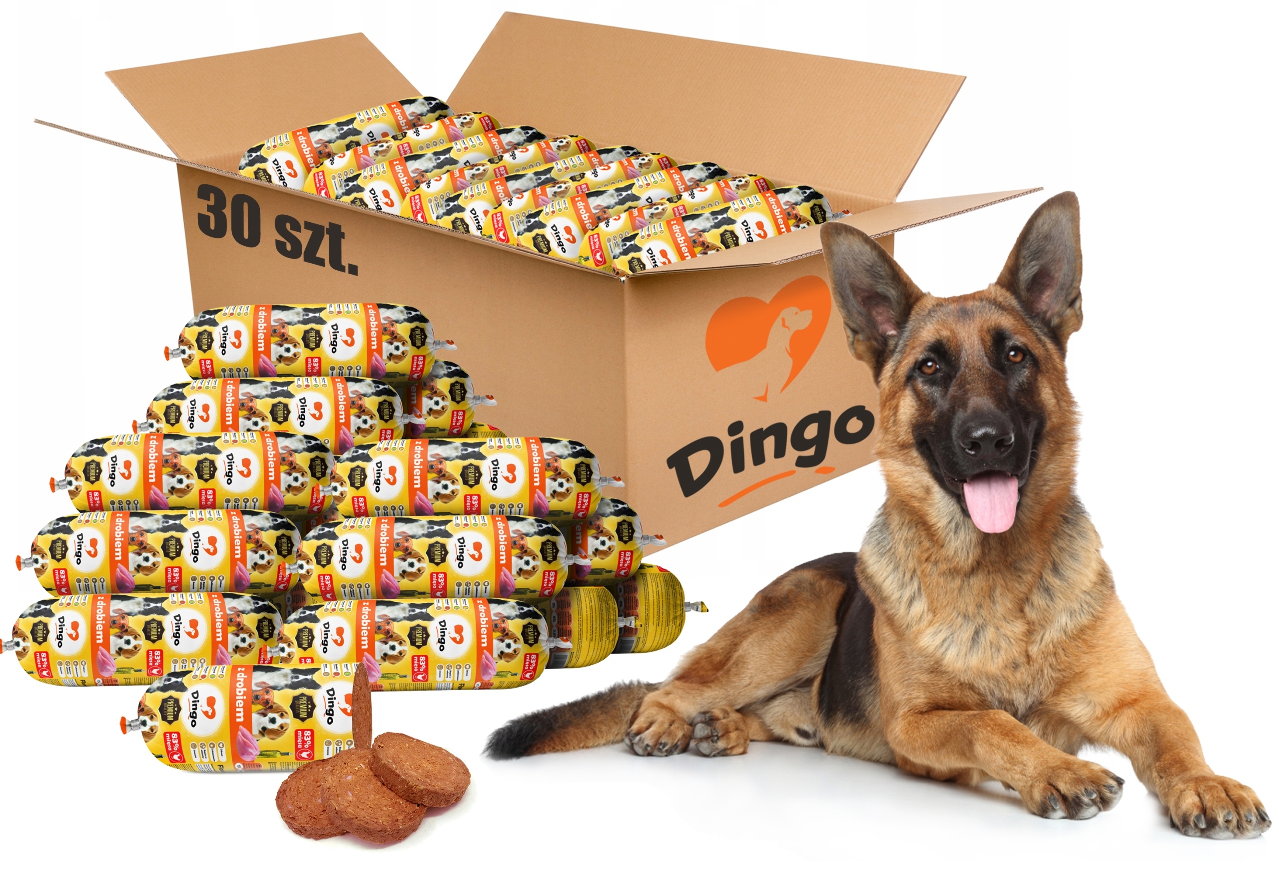 DINGO PRO PSA BATON 83% KUŘECÍ MASO DRÓB 30x900G za 797 Kč - Allegro