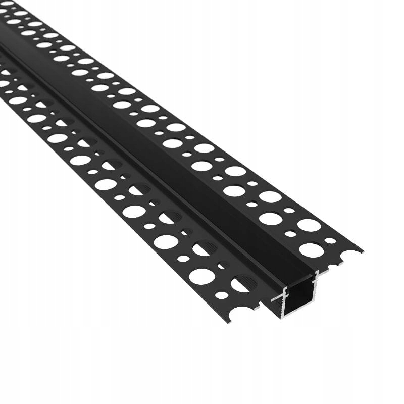 Profil LED aluminiowy DEOLINE typ P 2m kolor czarny z czarnym kloszem ...
