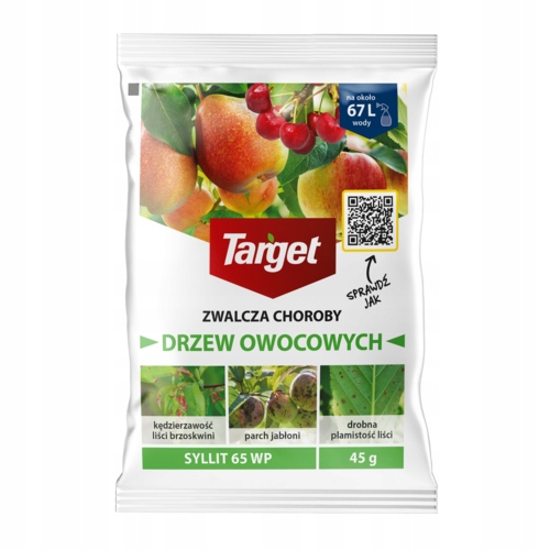 SYLLIT 65WP NA CHOROBY DRZEW OWOCOWYCH KĘDZIERZAWOŚĆ LIŚCI PARCH 45G ...