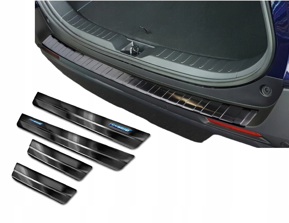 LISTWA NAKŁADKA NA TYLNY ZDERZAK + NAKŁADKI NA PROGI TOYOTA RAV4 V STAL ...