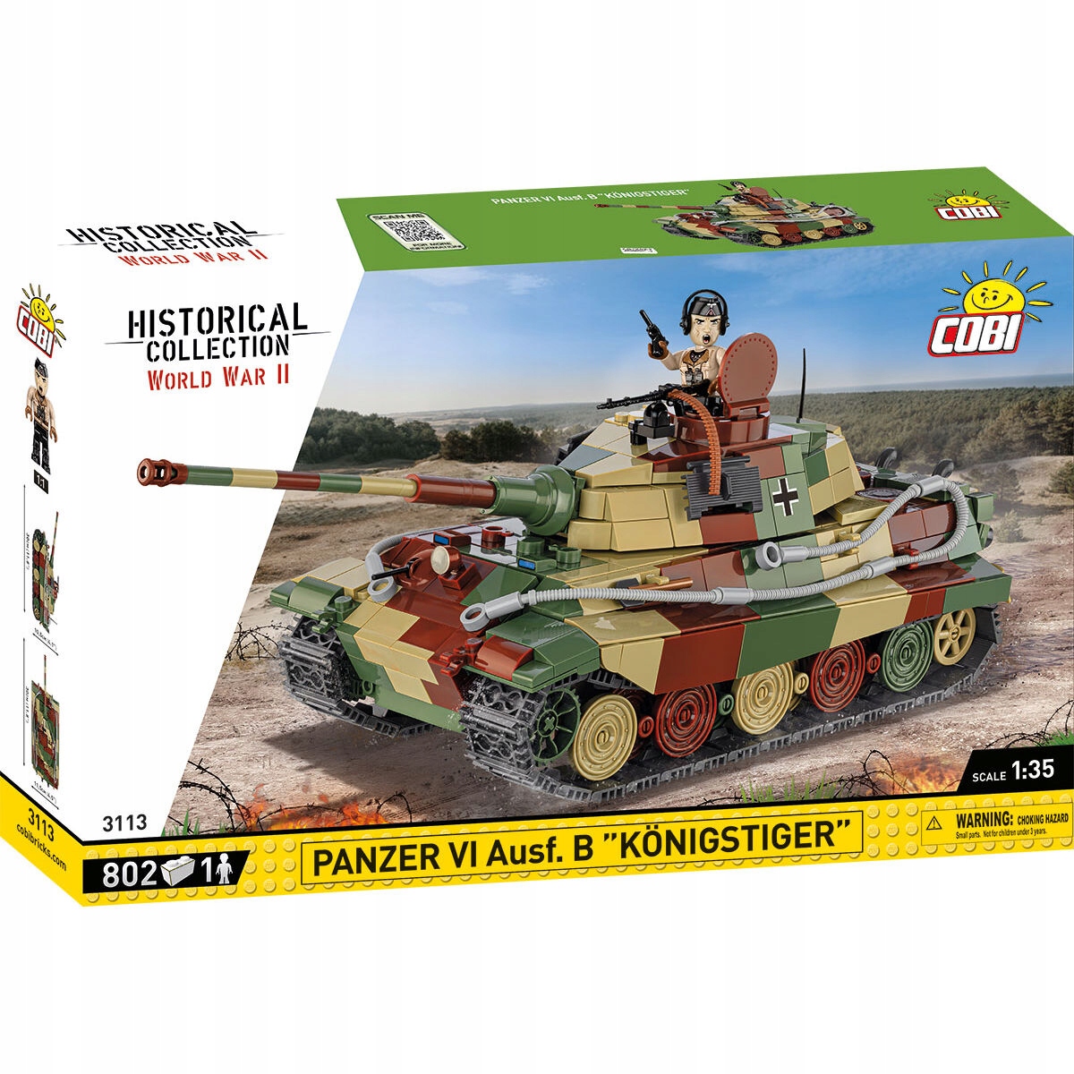 Klocki COBI 3113 Czołg Panzer VI Ausf. B Königstiger niemiecka armia ...