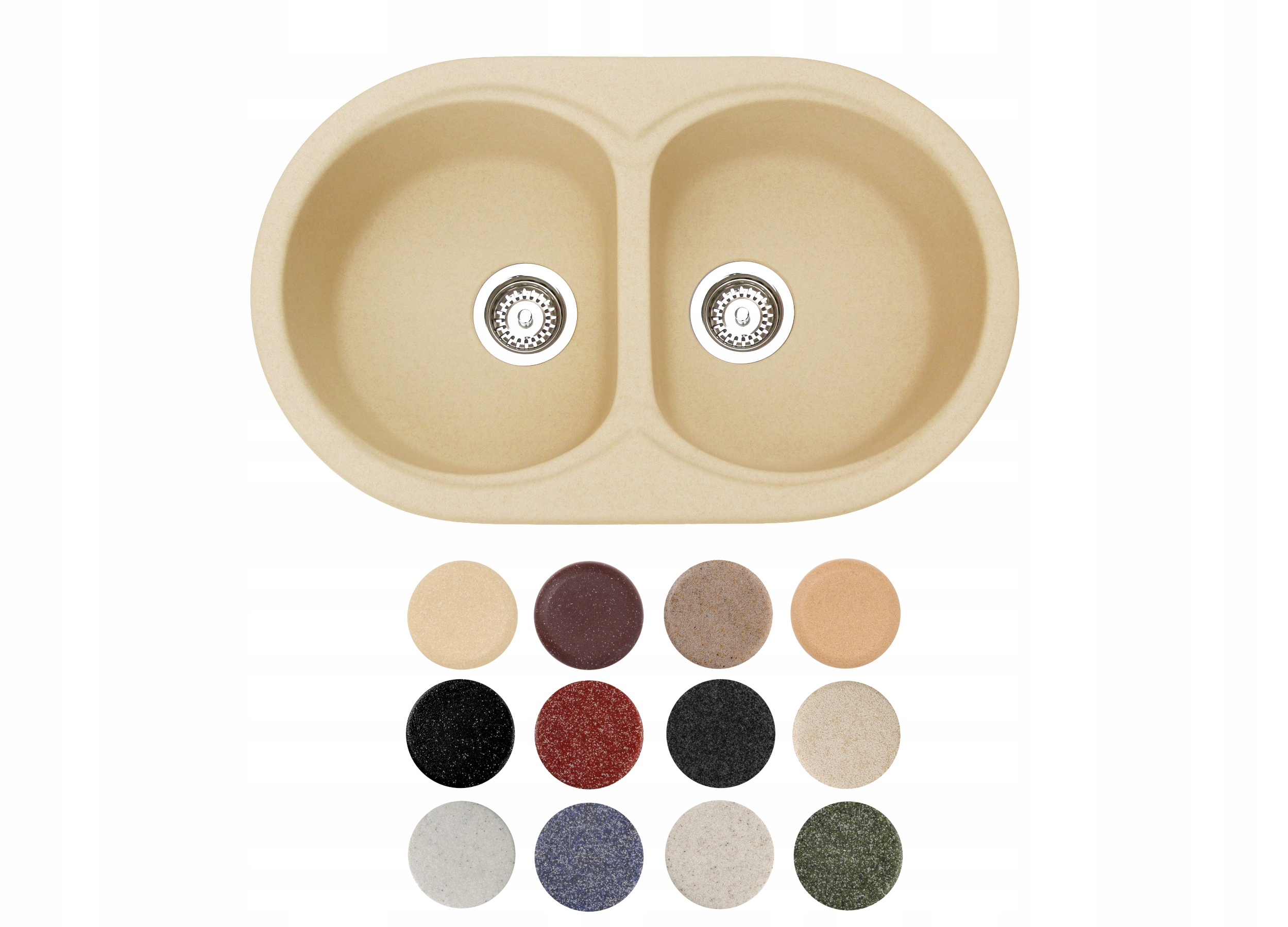 ZLEWOZMYWAK 76x47 wiele kolorów ZLEW GRANIT + SYFON (5905910012578 ...