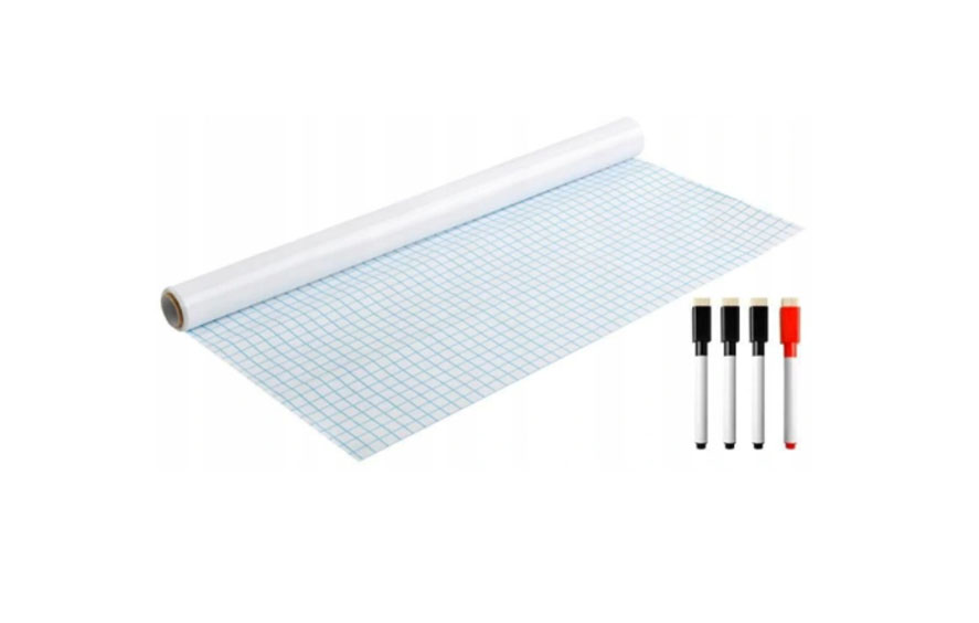 BIAŁA SAMOPRZYLEPNA TABLICA FOLIA NA ŚCIANĘ MARKER • Cena, Opinie - Allegro