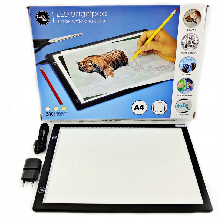 PODŚWIETLANA Deska Tablet Graficzny LED Kreślarska A4 Szkicownik TABLICA - Sklep, Opinie, Cena w ...