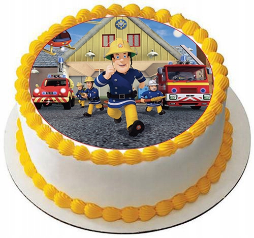 Opłatek Opłatki Na Tort Strażak Sam Straż Kolo • Cena, Opinie - Allegro