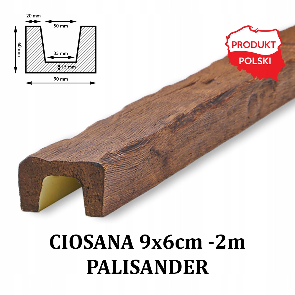 Belka rustykalna Imitacja Belki 9x6cm 2 m (belka 9x6cm) • Cena, Opinie ...