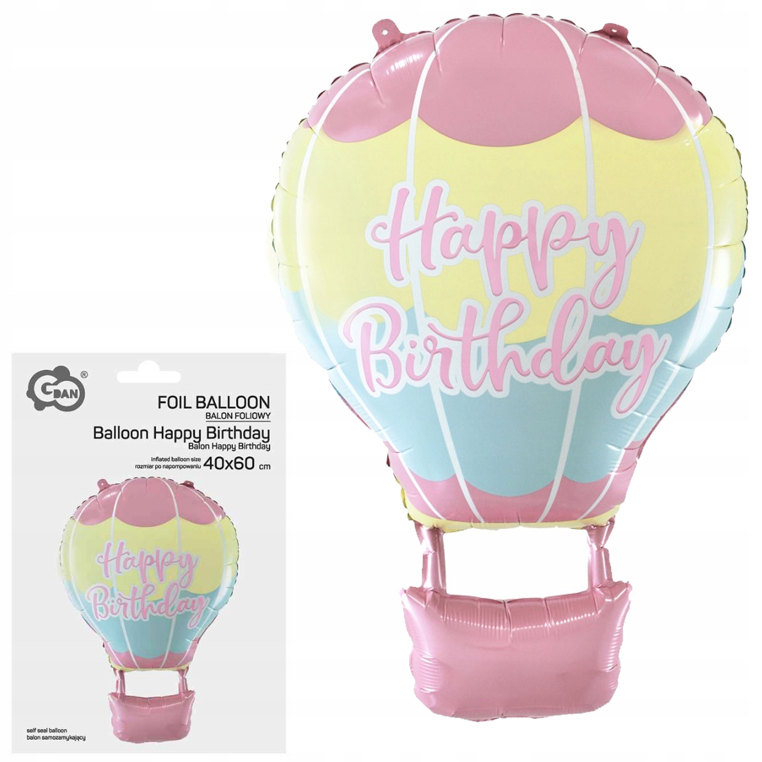 Balon foliowy Balon Happy Birthday, 40x60 cm (5906639413493) • Cena ...
