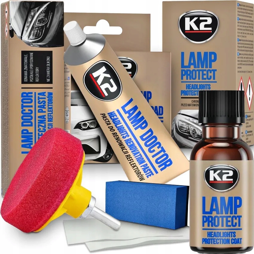 K2 ZESTAW DO POLEROWANIA LAMP REFLEKTORÓW LAMP DOCTOR+PAD+PROTECT ...