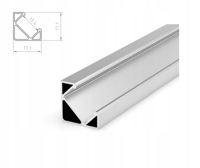 PROFIL DO TAŚM LED 3M KĄTOWY NAROŻNY SREBRNY P3-1 (5904996206055 ...