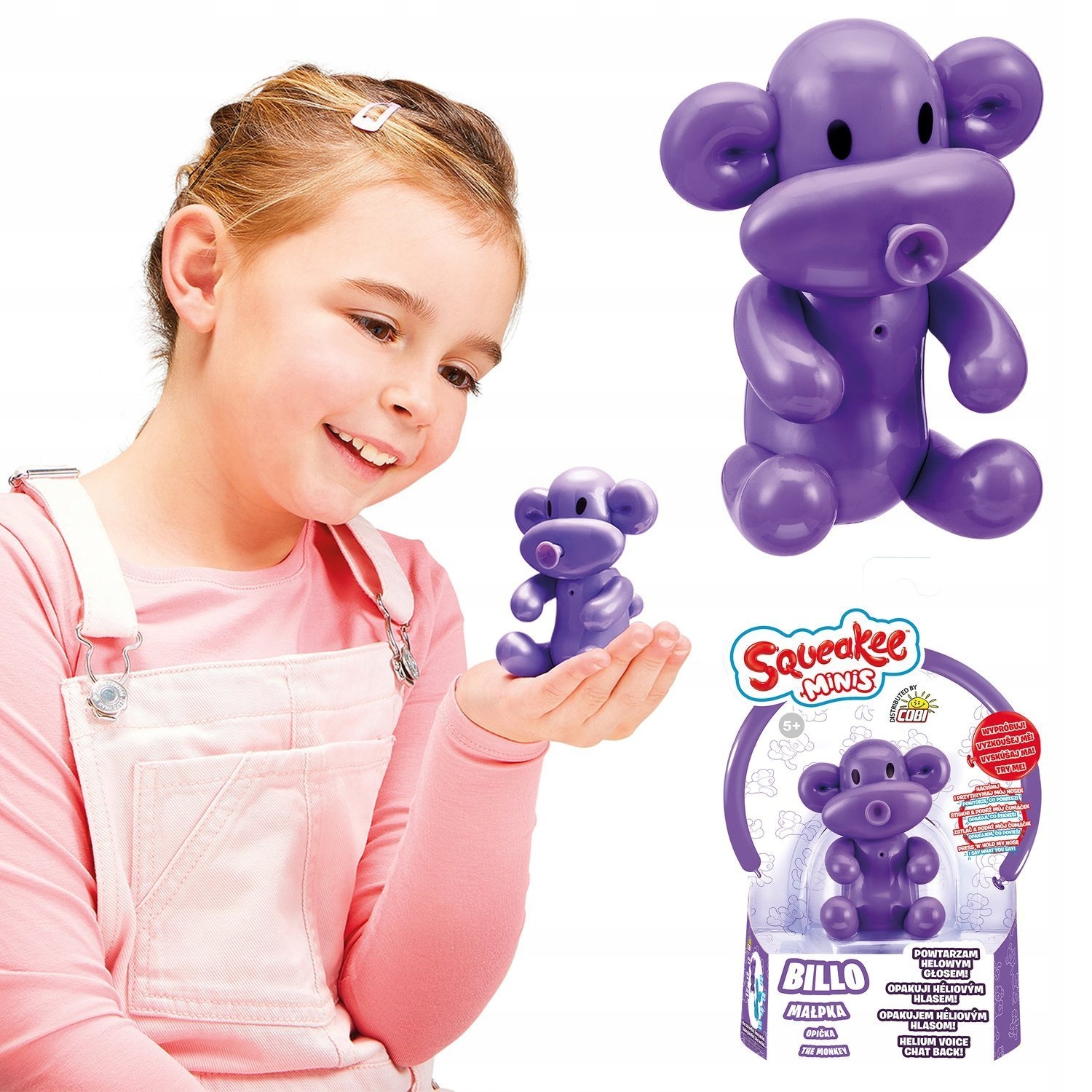 SQUEAKEE MINIS INTERAKTWYNA MAŁPKA BILLO BALONIK (5905320080884) • Cena ...