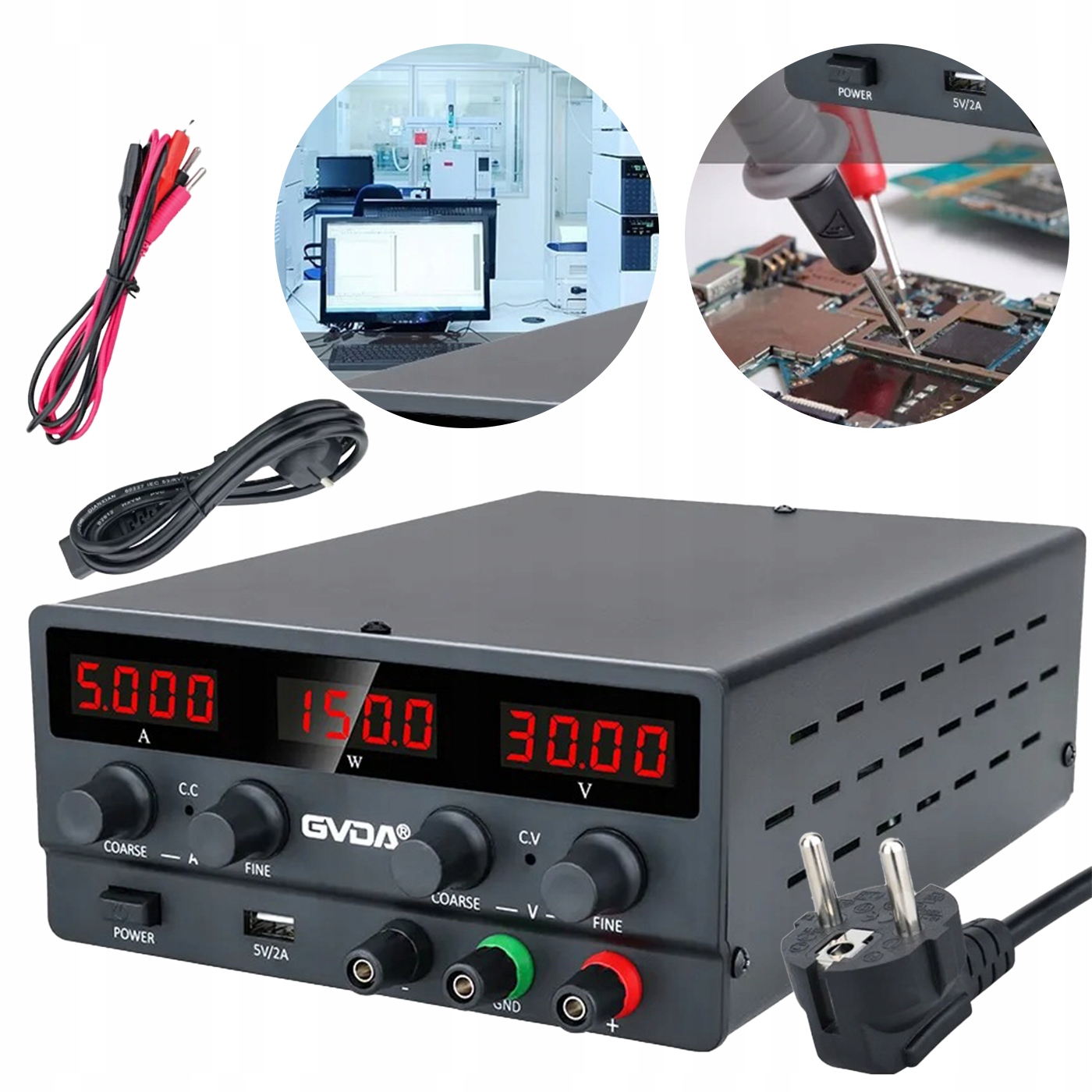 Regulowany ZASILACZ LABOLATORYJNY USB DC 30V 10A dla profesjonalistów - Sklep, Opinie, Cena w ...