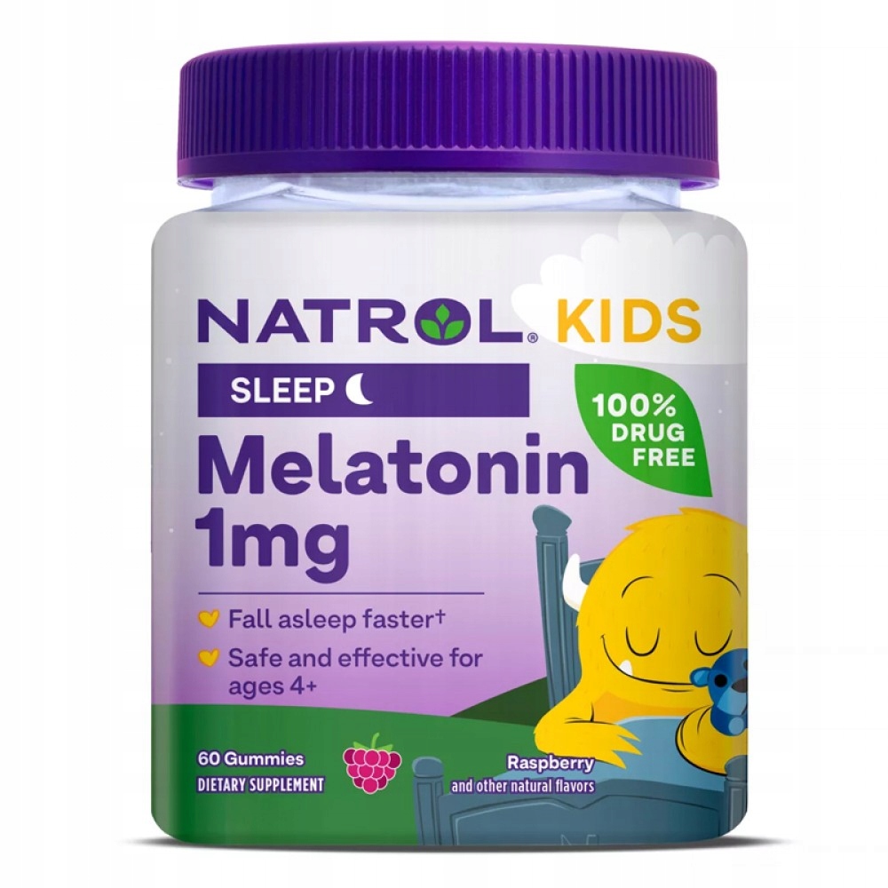 NATROL Kids Melatonina dla dzieci 60 żelek (047469076924) • Cena ...